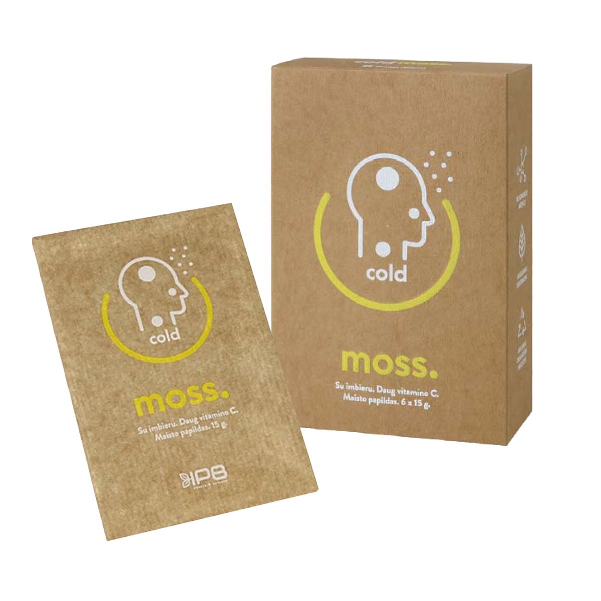 Innovative Pharma ColdMoss paketėliai su imbieru ir vitaminu C, 6 vnt ...