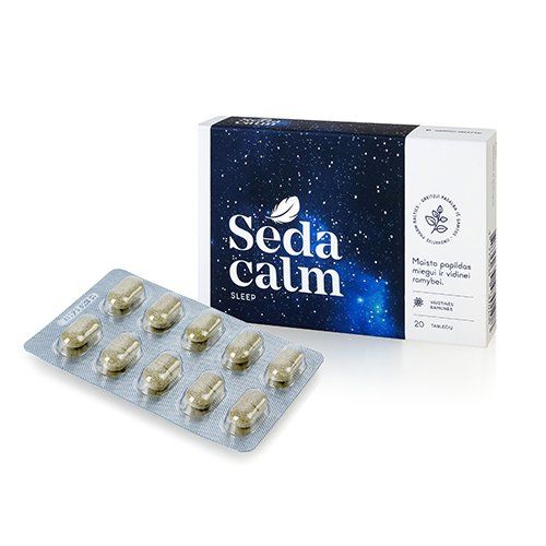 Innovative Pharma Sedacalm tabletės su melatoninu, 20 vnt. | Simitri.lt