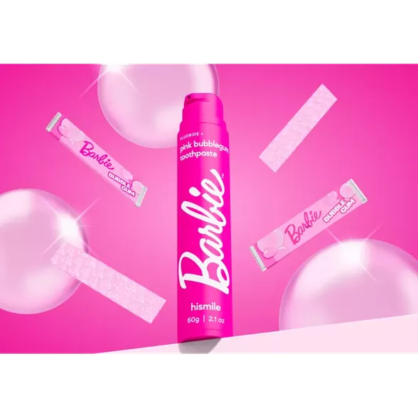Hismile Barbie Pink Bubblegum Toothpaste kramtomosios gumos skonio ...